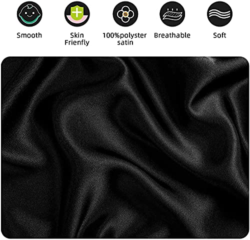 pendali Silk Pillowcase for Hair and Skin, Both Side Silk Pillow Case Health,Soft and Smooth,Beauty Sleep, Bed Pillow Covers with Hidden Zipper, Silk Satin Pillowcase, Queen Size, Pack of 1 Piece