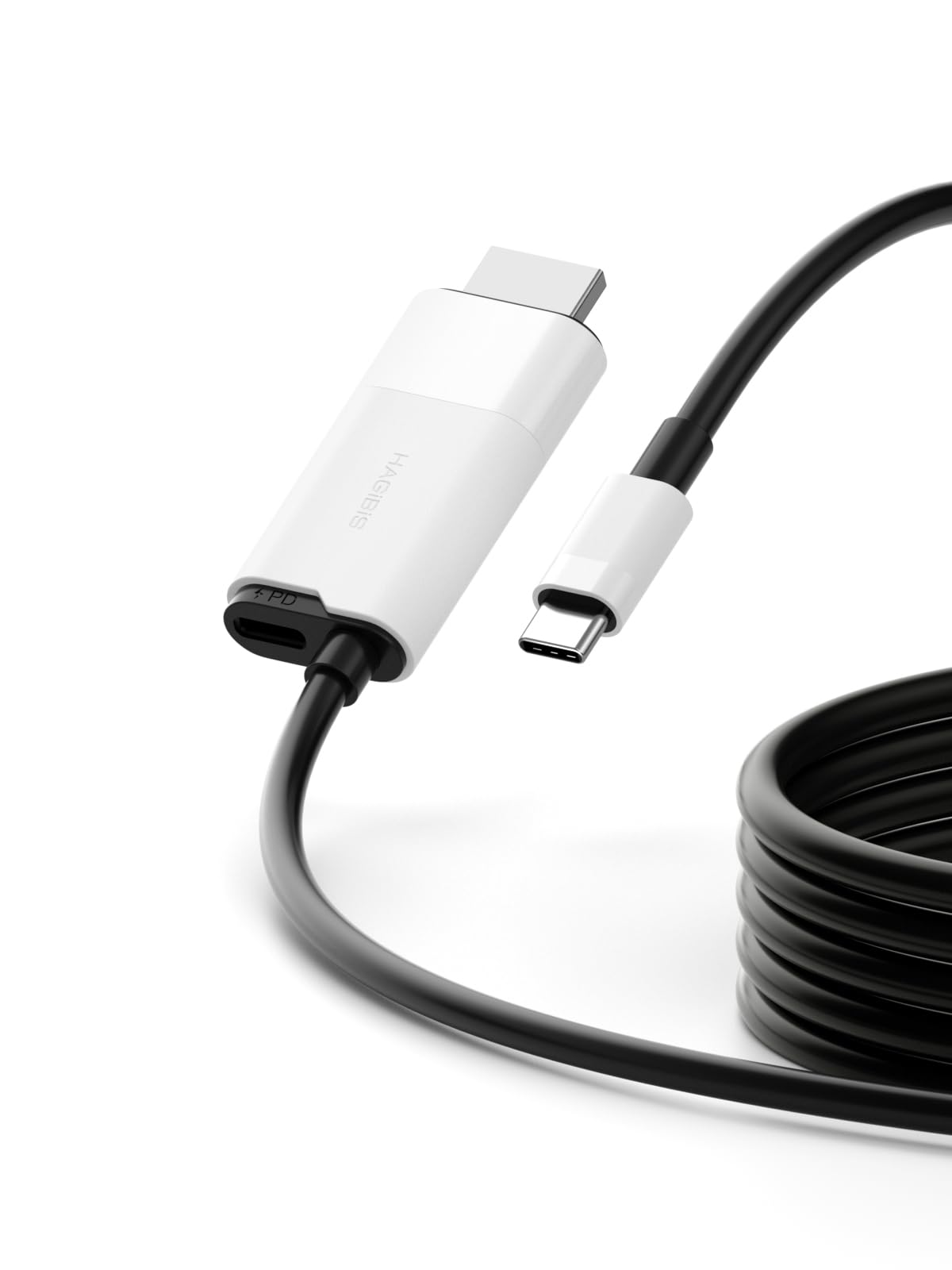 Hagibis Switch Dock for Nintendo Switch OLED, USB C to HDMI Cable Adapter with 4K@60Hz HDMI, 100W Power Delivery, Type-C to HDMI Adapter for Laptop, Tablet, SteamDeck, ROG Ally (White 60Hz)