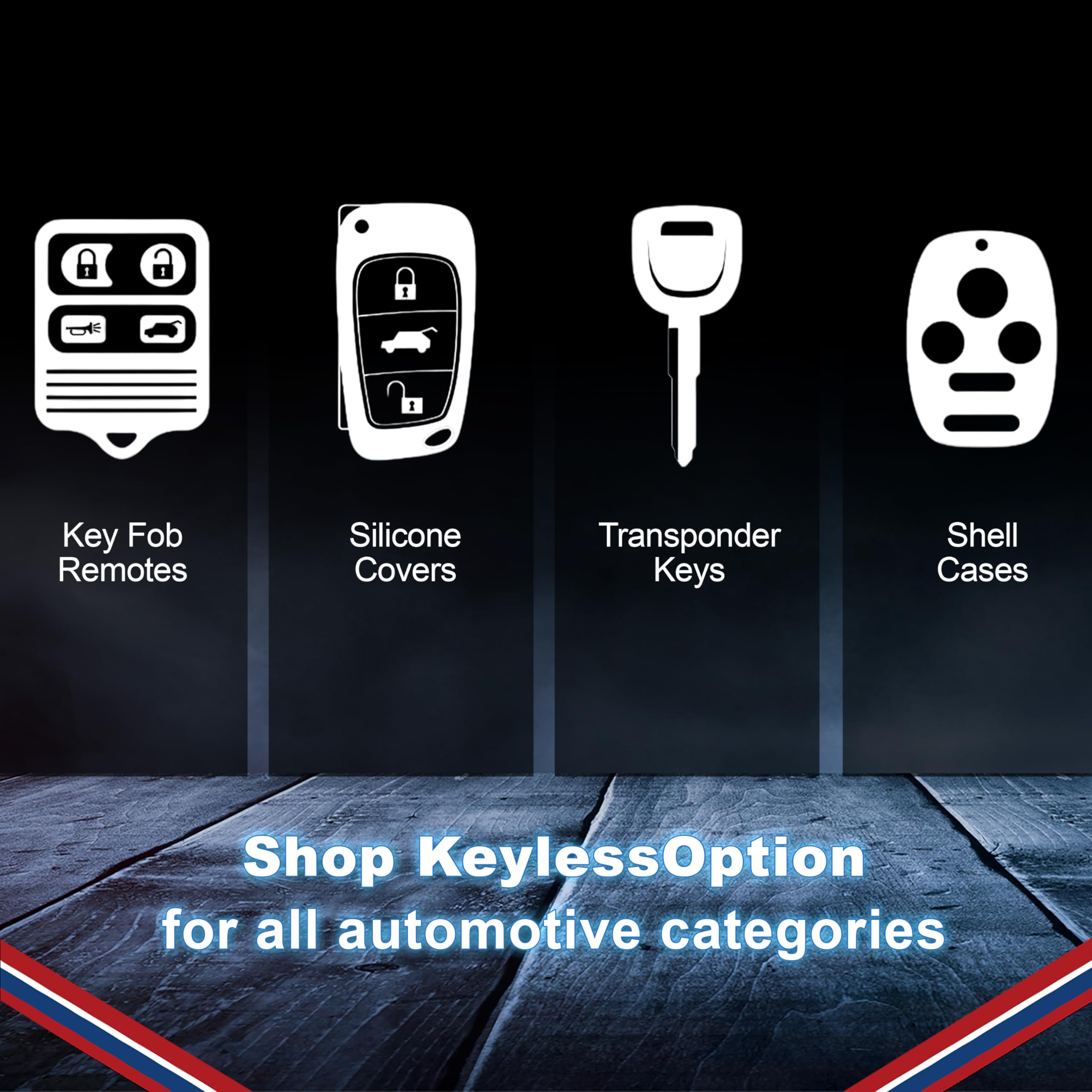 KeylessOption Key Fob Cover Case Replacement for 2014 2015 2016 2017 2018 2019 Chevrolet Chevy Silverado Suburban Tahoe GMC Sierra Yukon Remote Shell, 4-Button M3N-32337100, No Programming Required