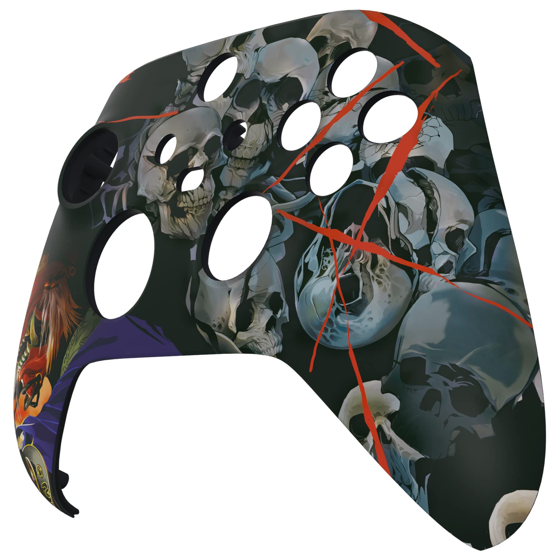 eXtremeRate Replacement Shell for Xbox Series X & S Controller - Unleash Your Style - Ghost of Samurai Custom Acessories Front Housing Cover for Xbox Core Controller Wireless [Control NOT Included]