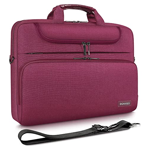 DOMISO 10.1 Inch Multi-Functional Laptop Bag Business Briefcase Waterproof Messenger Shoulder Bag for 10.1"-10.5" Laptops/Tablets/iPad Pro/iPad Air/Lenovo Yoga Book/Asus/Acer, Purple