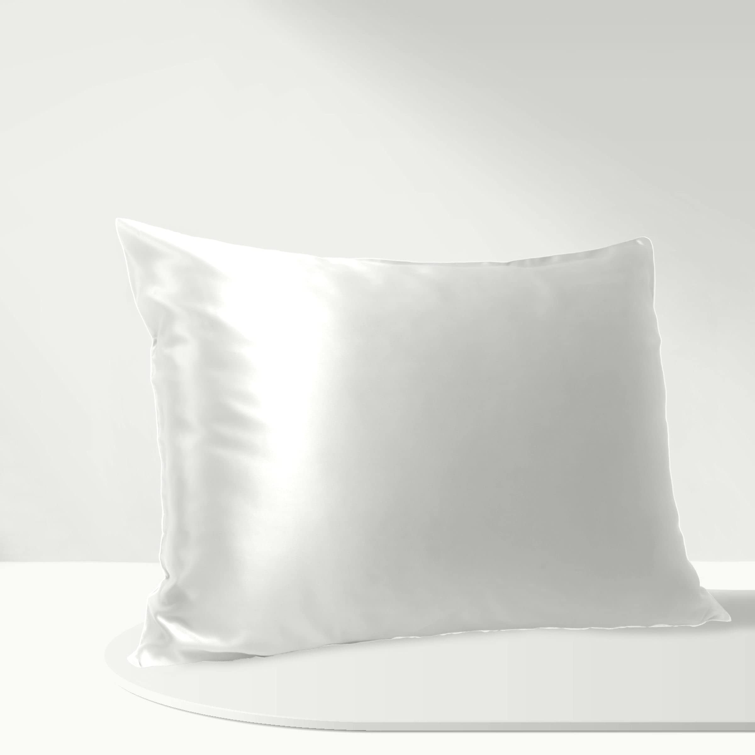 MYK 100% Natural Mulberry Silk Pillowcase, Luxurious 25 Momme for Hair and Skin Care, Oeko-TEX, Queen Size, Ivory, 1pc