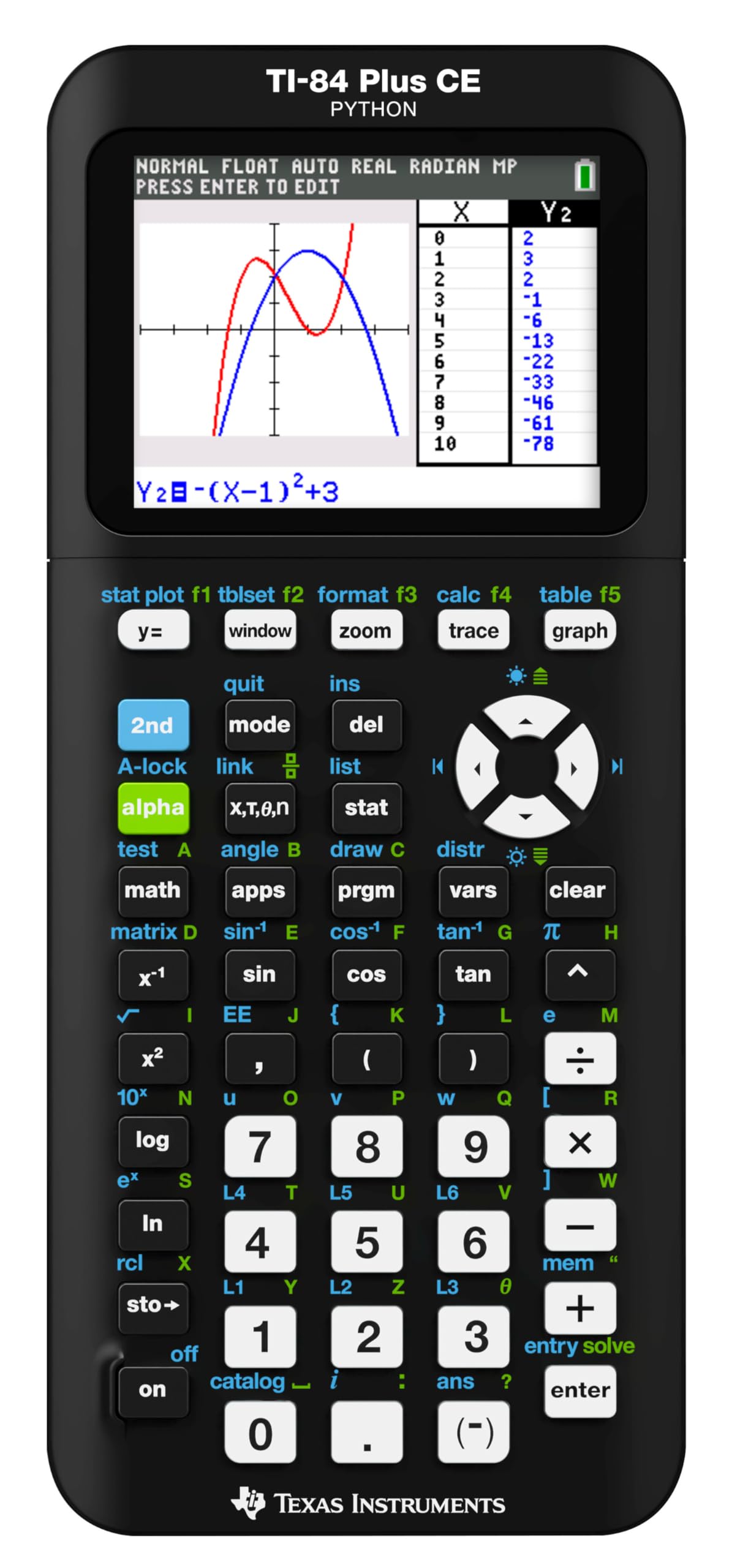 Texas Instruments TI-84 Plus CE Color Graphing Calculator, Black 7.5 Inch