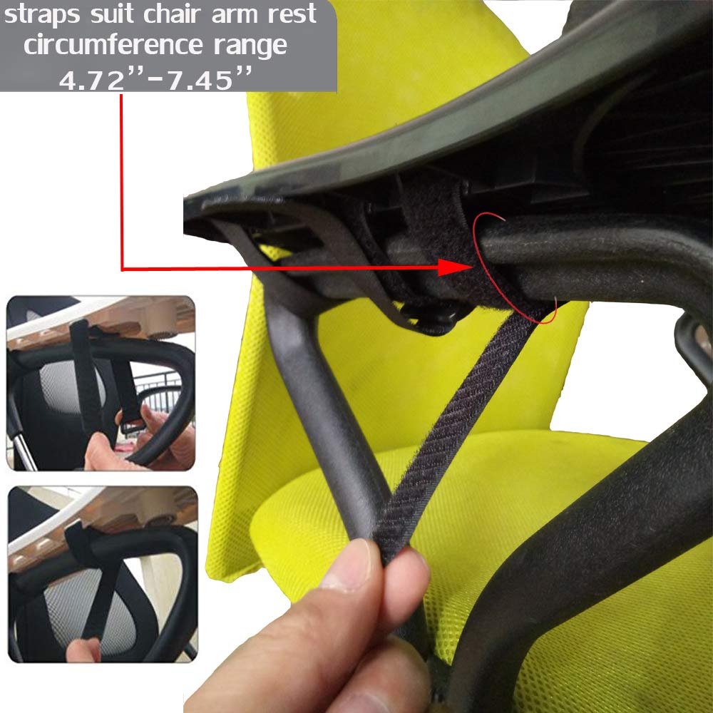 SKYZONAL Ergonomic Adjustable Armrest Wrist Rest-Only Adjustable for Chair (Extra Long Zip Ties Included)