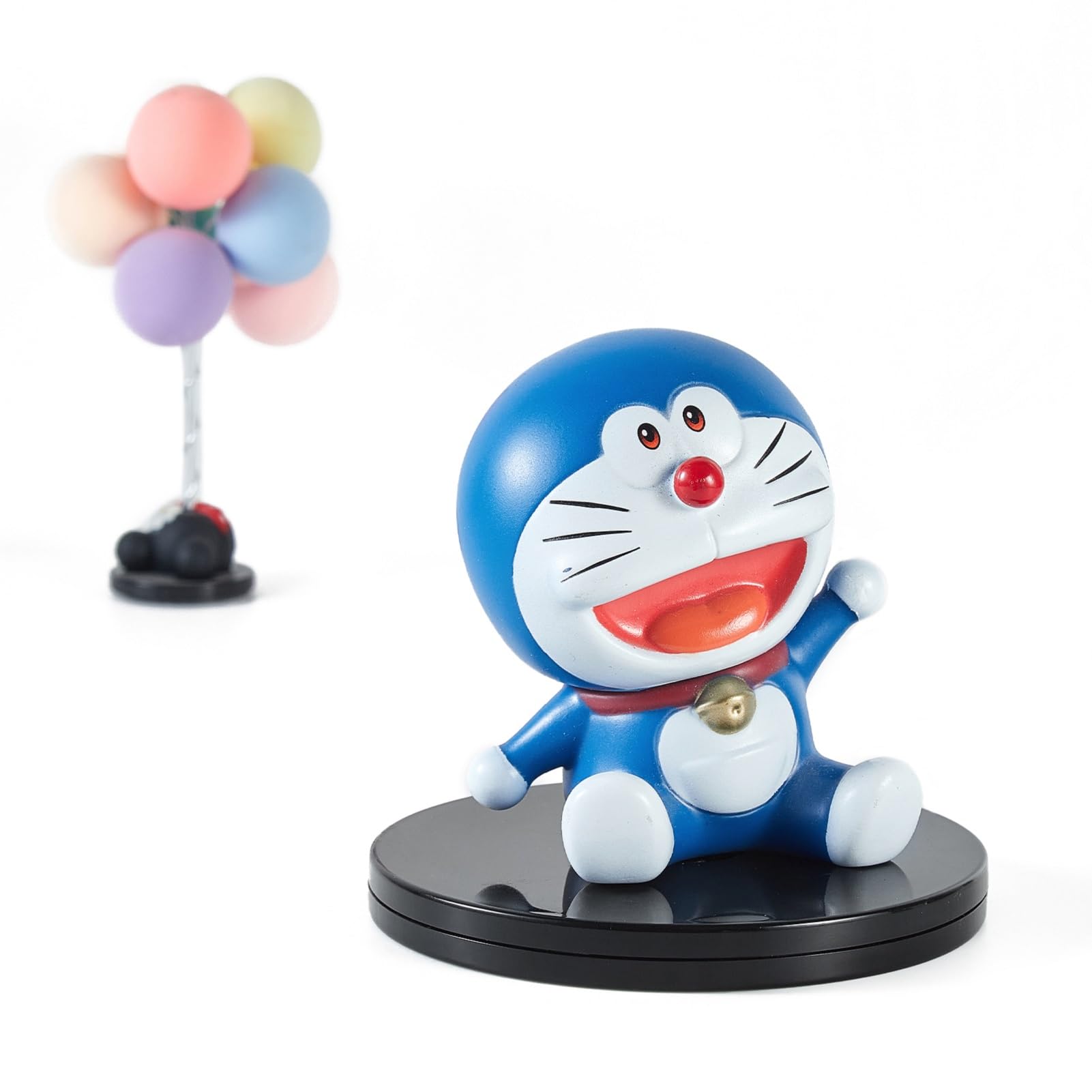 9 inch Lazy Susan Turntable Black Acrylic Ball Bearing Rotating Tray for Spice Rack Table Cake Kitchen Pantry Decorating TV Laptop Computer Monitor, 50-lb Load Capacity (360˚ Rotation)