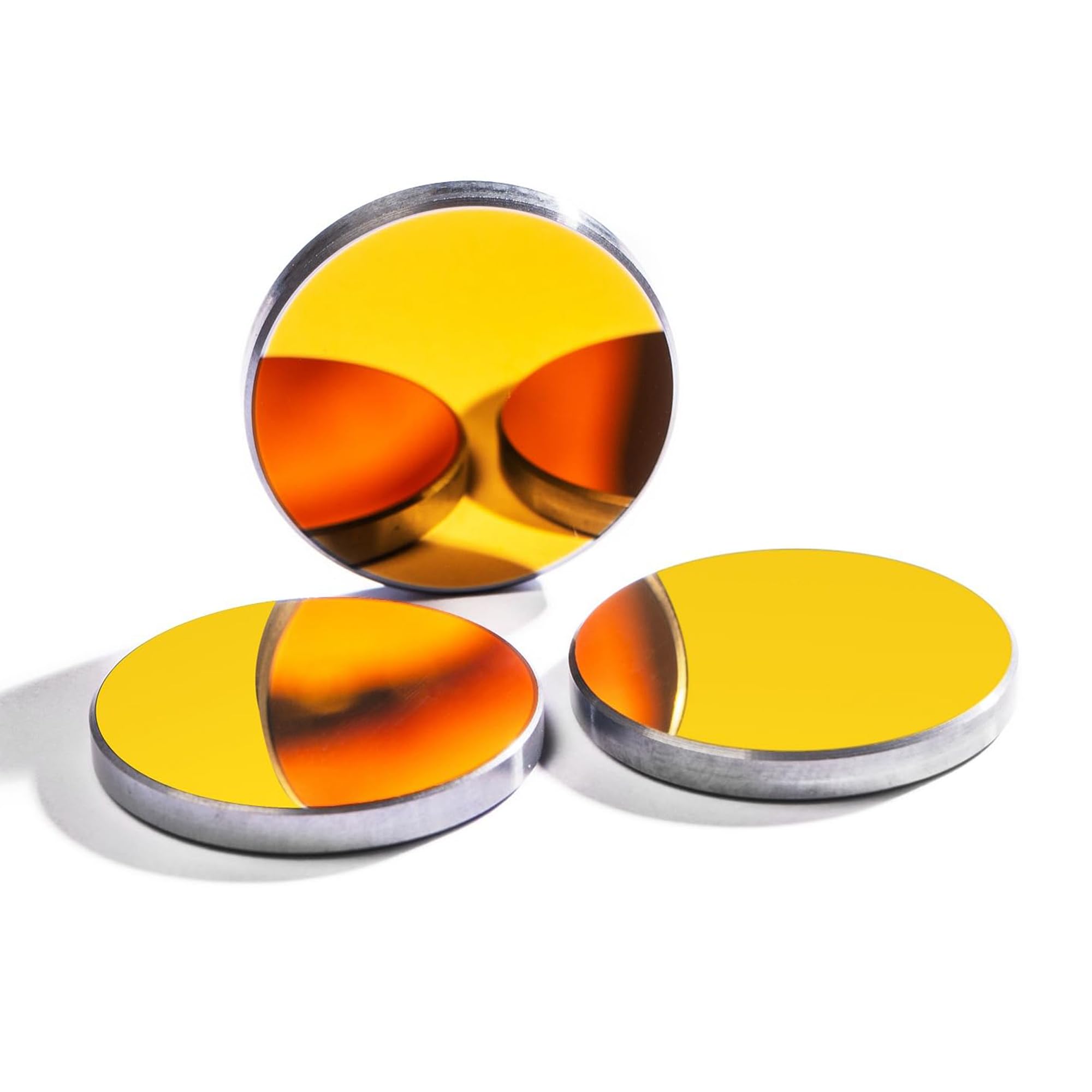 CNCOLETECH 20mm Laser Mirror Si Reflective Mirrors Lens Gold-Plated Silicon 3PCS CO2 Laser Lens,for CO2 Laser Engraving Cutting Machine
