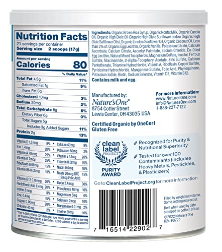Baby's Only Organic Dairy with DHA & ARA Toddler Formula, 12.7 Oz (Pack of 1) | | USDA Organic | Clean Label Project Verified | Brain & Eye Health