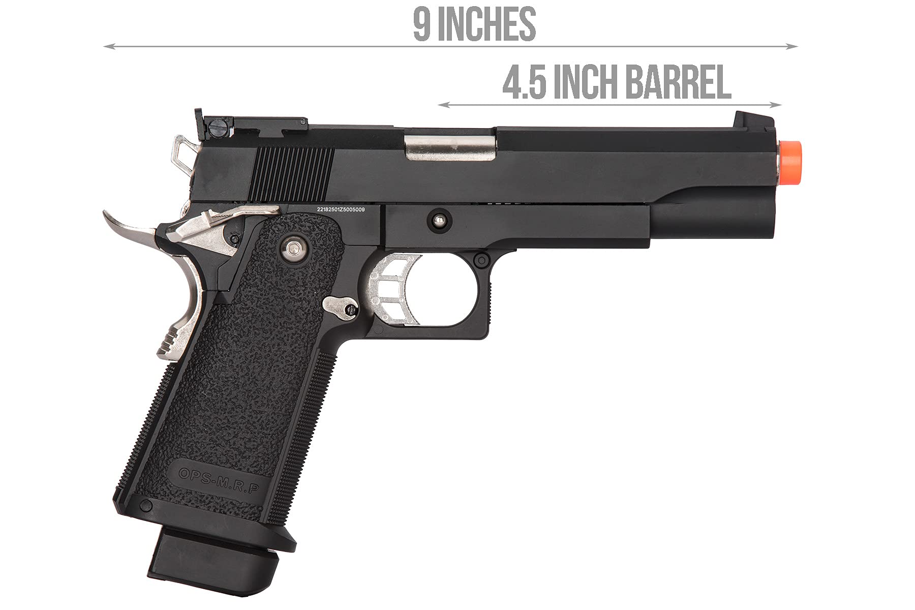 Golden Eagle Steel/Metal Airsoft Hand Gun Hi-Capa 1911 Airsoft Pistol with 6mm BBS and Speed Loader