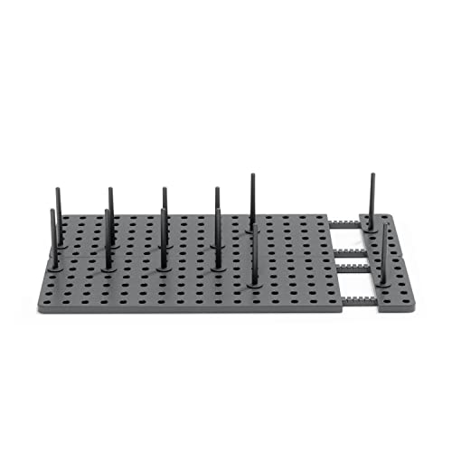 Umbra Peggy Kitchen Cupboard, Shelf and Drawer Organizer Tray - Adjustable Storage System For Food Containers, Cookware, Serveware, Utensils and More (Set of 2)