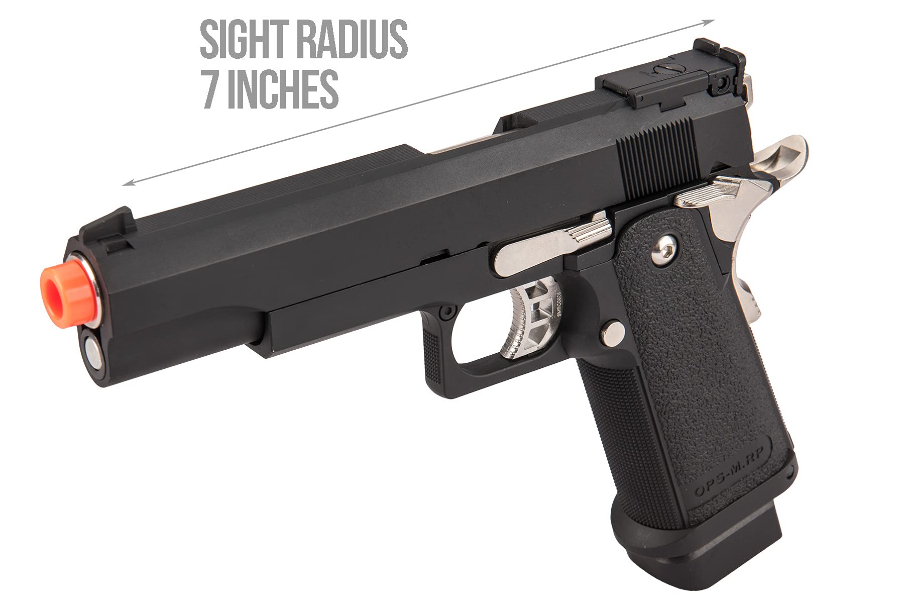 Golden Eagle Steel/Metal Airsoft Hand Gun Hi-Capa 1911 Airsoft Pistol with 6mm BBS and Speed Loader