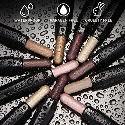 LUXAZA 6 PCS Mauve Brown Neutral Eyeshadow Stick Set, Cream Eye Shadow Pencil Makeup, Shimmer And Matte Eye Pencil,Brightener Highlighter Eyeliner Crayon Make up
