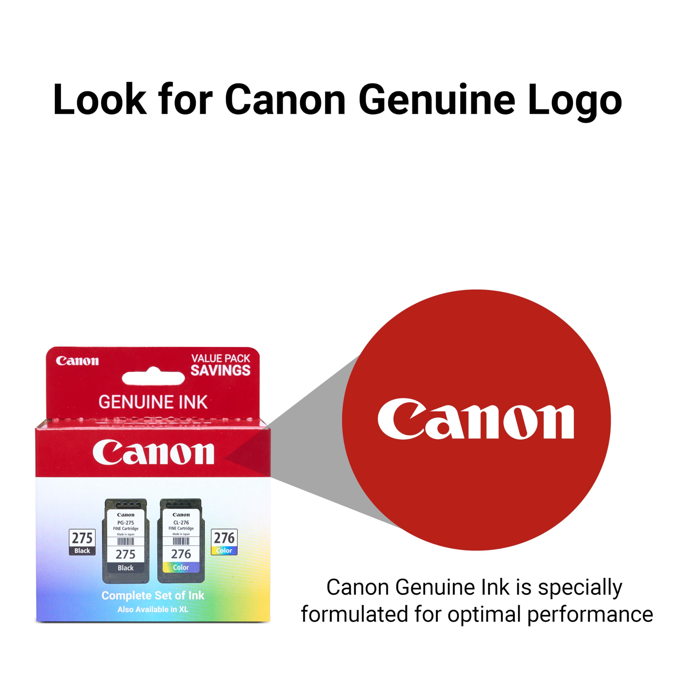 Canon PG-275/CL-276 Multi Pack, Compatible to PIXMA TS3520, TS3522 and TR4720 Printers