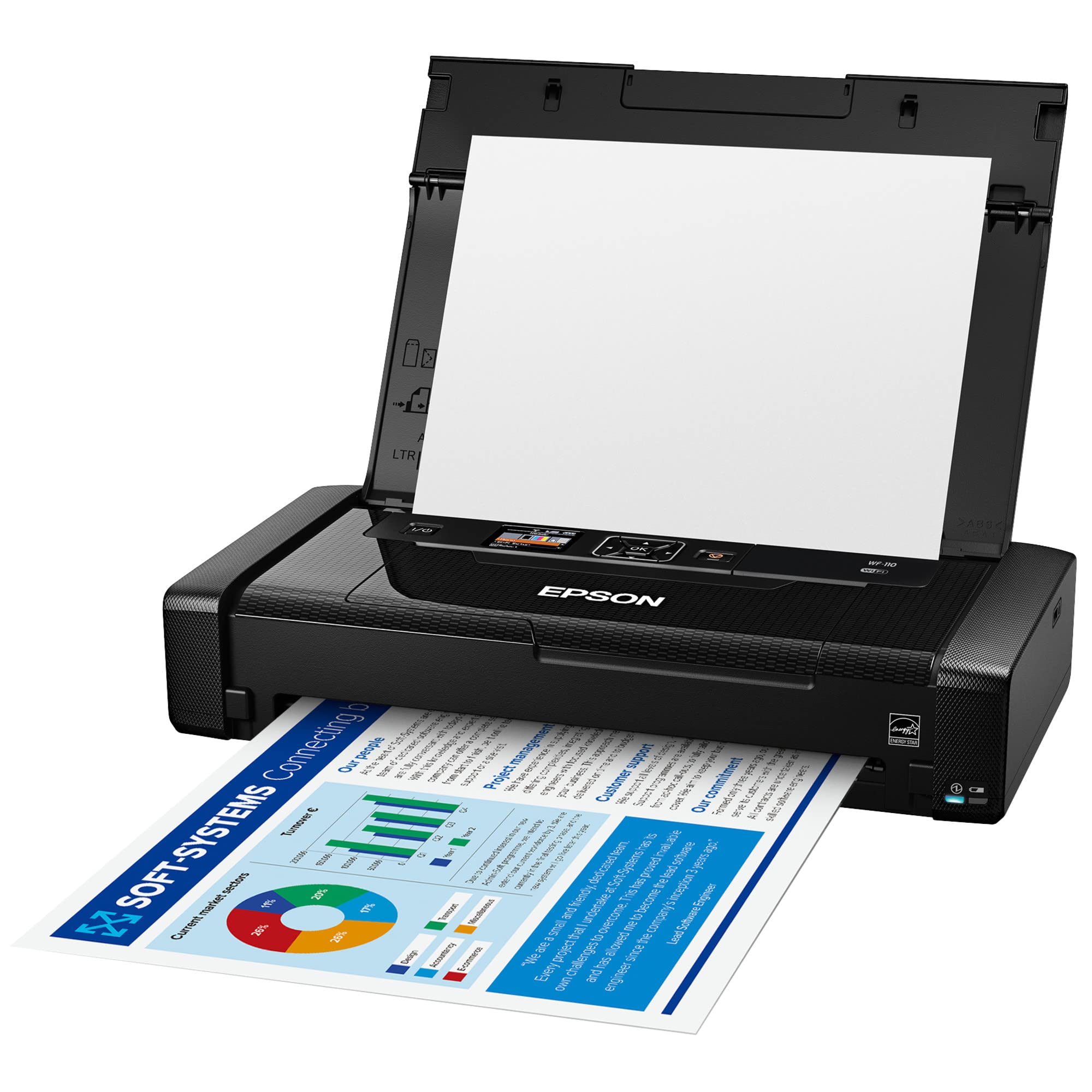 Epson Workforce WF-110 Wireless Mobile Printer, White Small