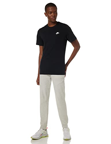 Men's Nike Sportswear Club T-Shirt, Nike Shirt for Men with Classic Fit, Black/White, L
