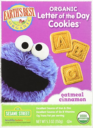 Earth's Best Sesame Street Letter of the Day Cookies - Oatmeal Cinnamon