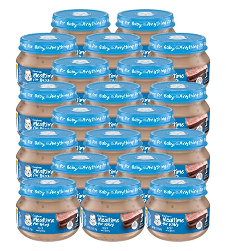 Gerber Purees 2nd Foods Beef & Gravy, 2.5 Ounce Jars (Pack of 20)