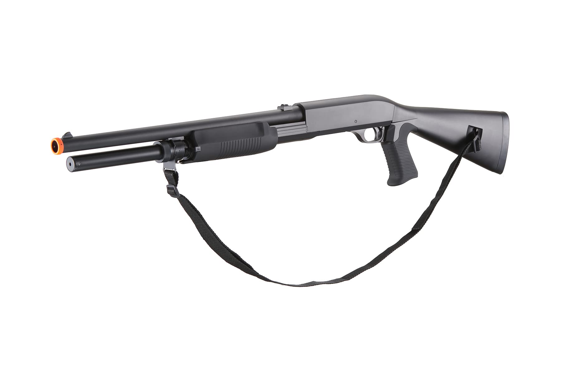 Durable Multi-Shot Triple Burst Pump Action Airsoft Steel/Polymer Shotgun 380 FPS with Shell-M3