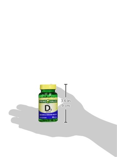 Spring Valley Twin Pack Vitamin d3 2000I.U. Immune Health/Bone Health, 200 so.