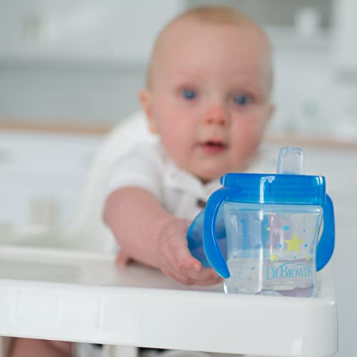 Dr. Brown's Polypropylene (PP) Transition Sippy Cup with Soft Spout - Blue - 6oz - 6m+