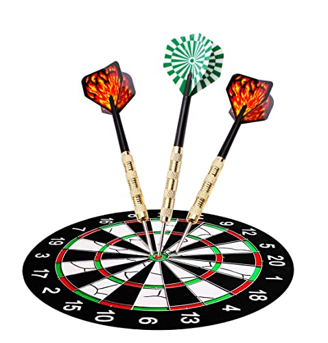 MAXMAU Steel Tip Darts Set,Professional Darts Metal Tip,Metal Darts for Dartboard,18 pcs