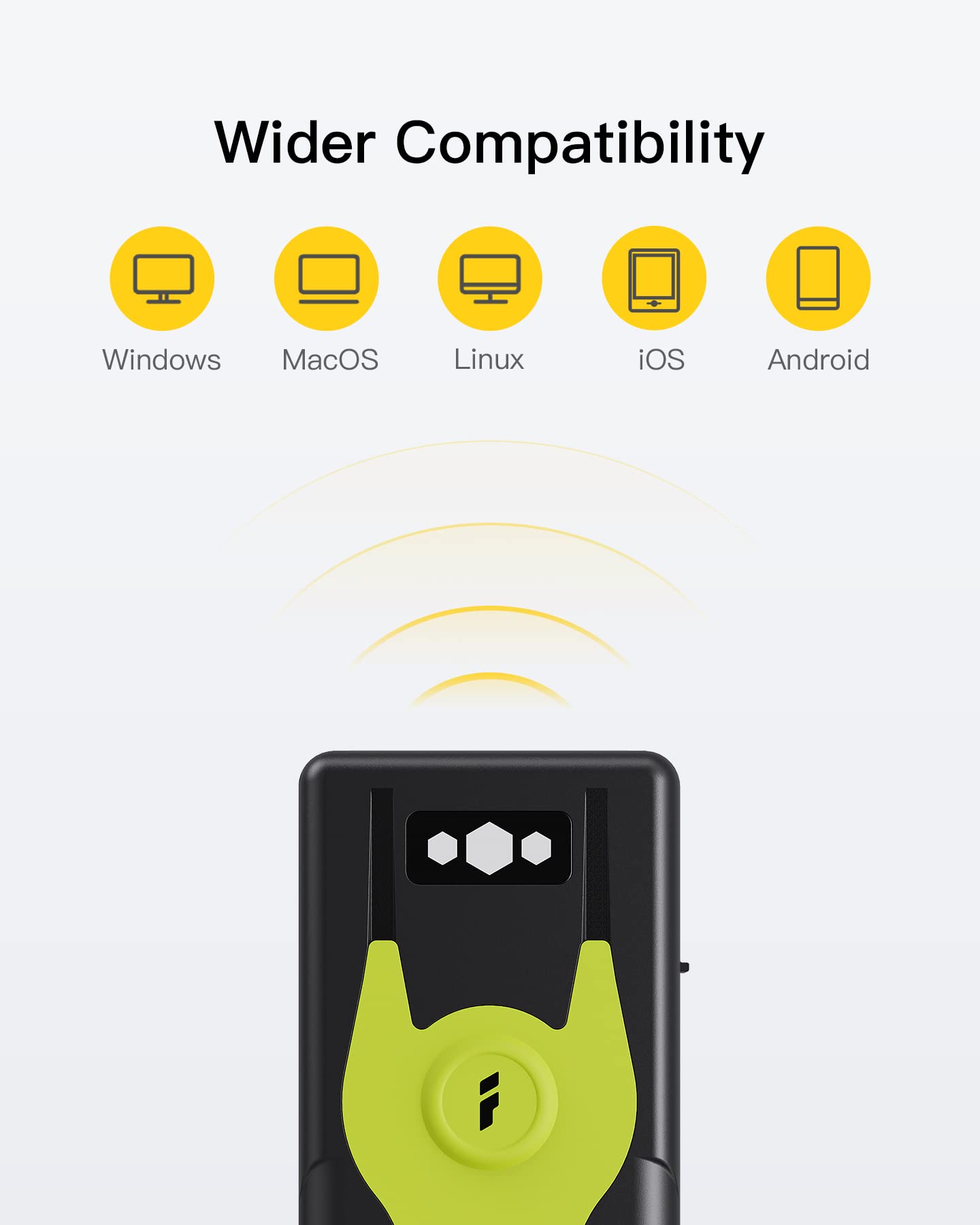 Inateck Bluetooth Scanner 2D Barcode Scanner 2.4Ghz USB Adapter, Screen Scanning, Exclusive Shortcuts, BCST-42