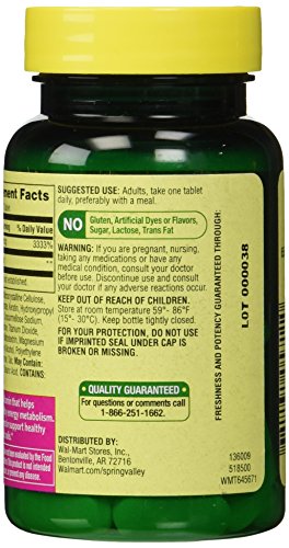 Spring Valley 10000mcg Biotin with 100mg Keratin Dietary Supplement, 60 Tablets (Pack of 2)