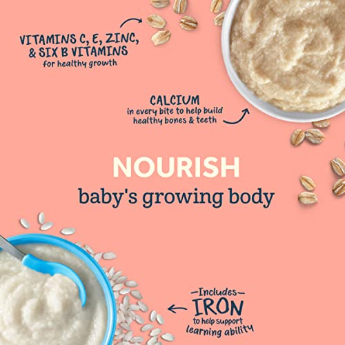 Gerber Cereal for Baby Grain & Grow Cereal, Lil’ Bits Whole Wheat Apple Blueberry Cereal, Non-GMO, For Crawlers 8+ Months, 8-Ounce Canister (Pack of 3)