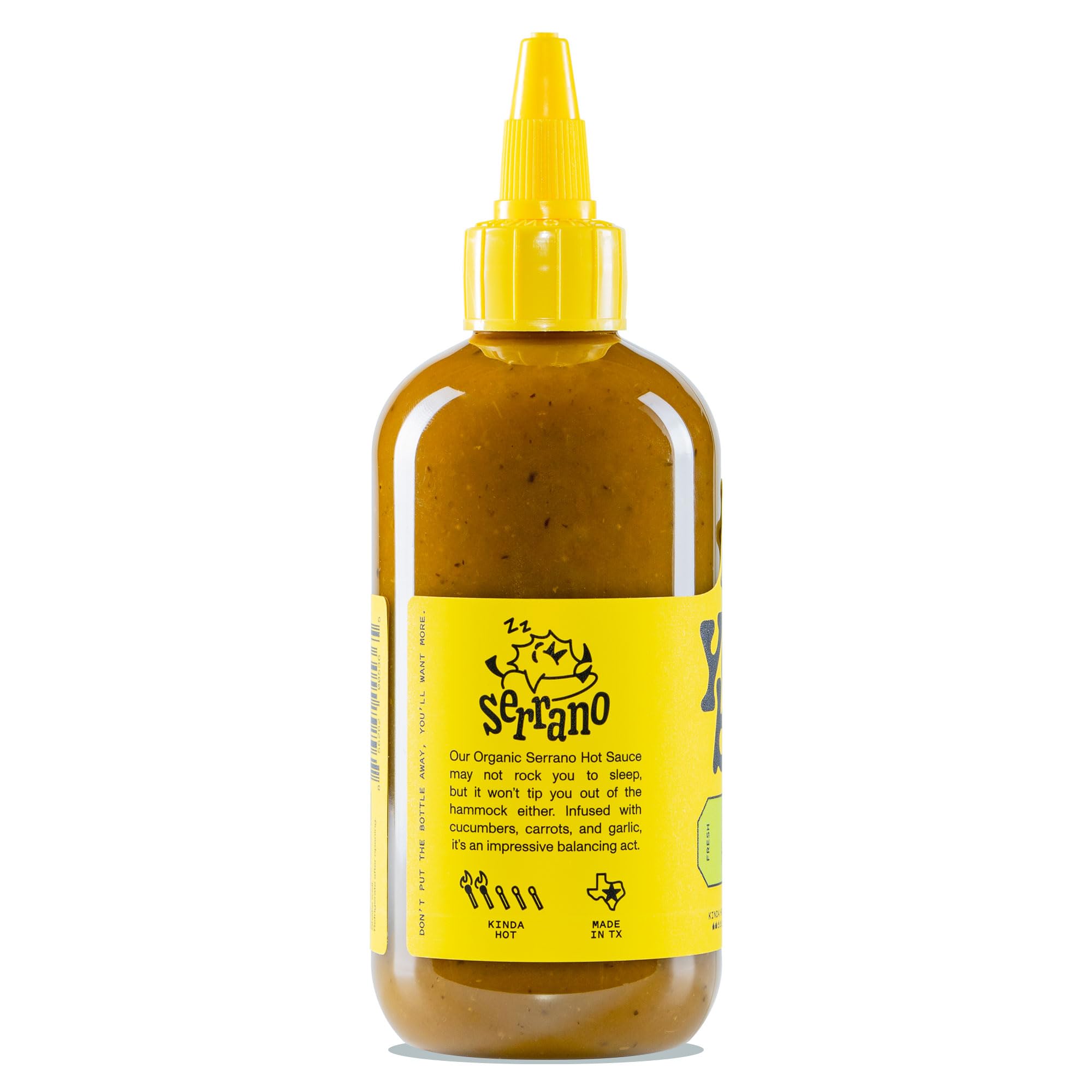 Organic Serrano Hot Sauce by Yellowbird - Organic Hot Pepper Sauce with Serrano Peppers, Cucumbers, and Lime - Plant-Based, Gluten Free, Non-GMO - Homegrown in Austin - 9.8 oz