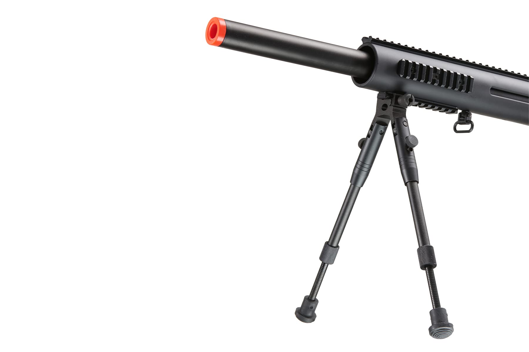 WF 410 High FPS Airsoft M24 Bolt Action Tri Rail Airsoft Rifle with Scope & Bipod - Black