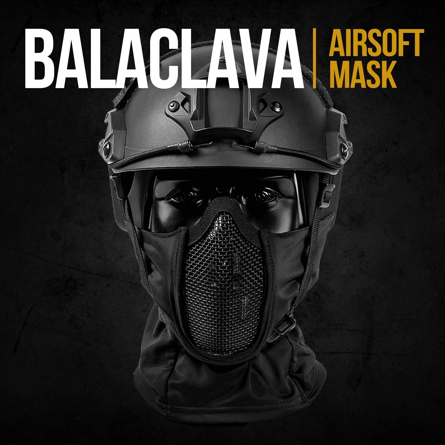 OneTigris Balaclava Mesh Mask, Ninja Tactical Mask with Full Face Protection for Outdoor (Olive)
