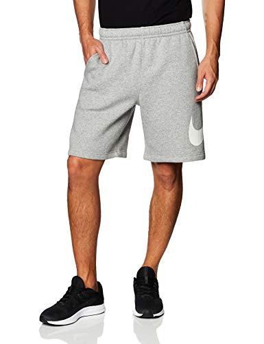 Nike Men's Sportswear Club Short Basketball Graphic, Dark Grey Heather/White/White, Large