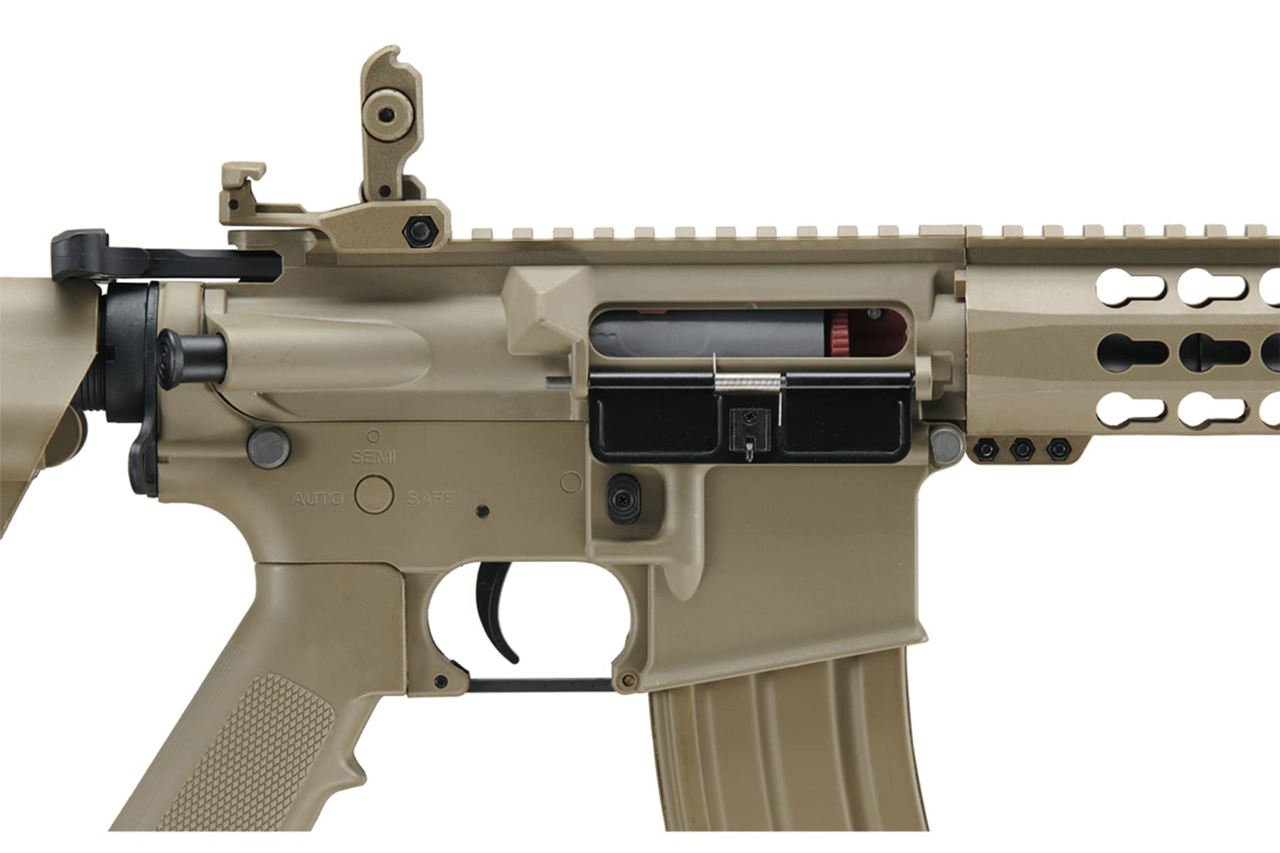 Lancer Tactical Gen 2 M4 Carbine 10'' Keymod Piactinny Polymer Airsoft Gun with Red Dot & Grip - Includes 9.6v Nimh Battery, Charger, and 1000 Rounds of 0.20g BBS