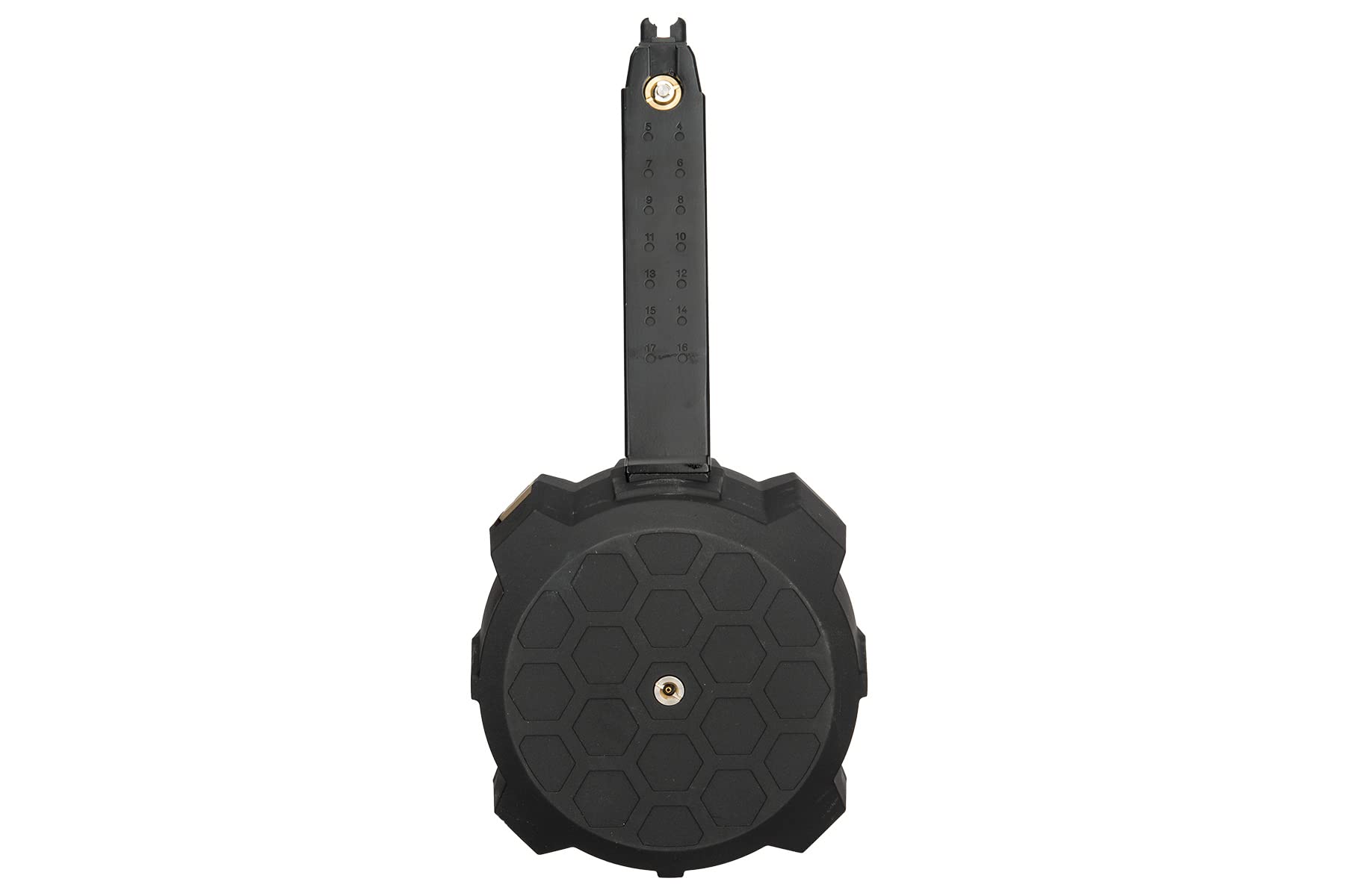 HFC 145 Round High Capacity Drum Mag 1911/AAP01/G18C/TM G Series Gas Airsoft Magazine (Color: Black/Brown)