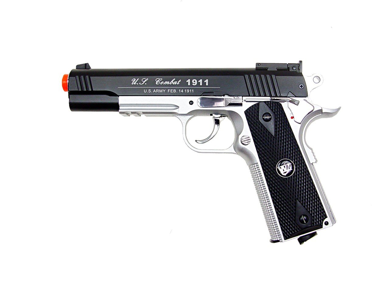 500 FPS NEW WG AIRSOFT FULL METAL M 1911 GAS CO2 HAND GUN PISTOL w/ 6mm BB BBs,Heavy Weight Realistic 1:1 Scale