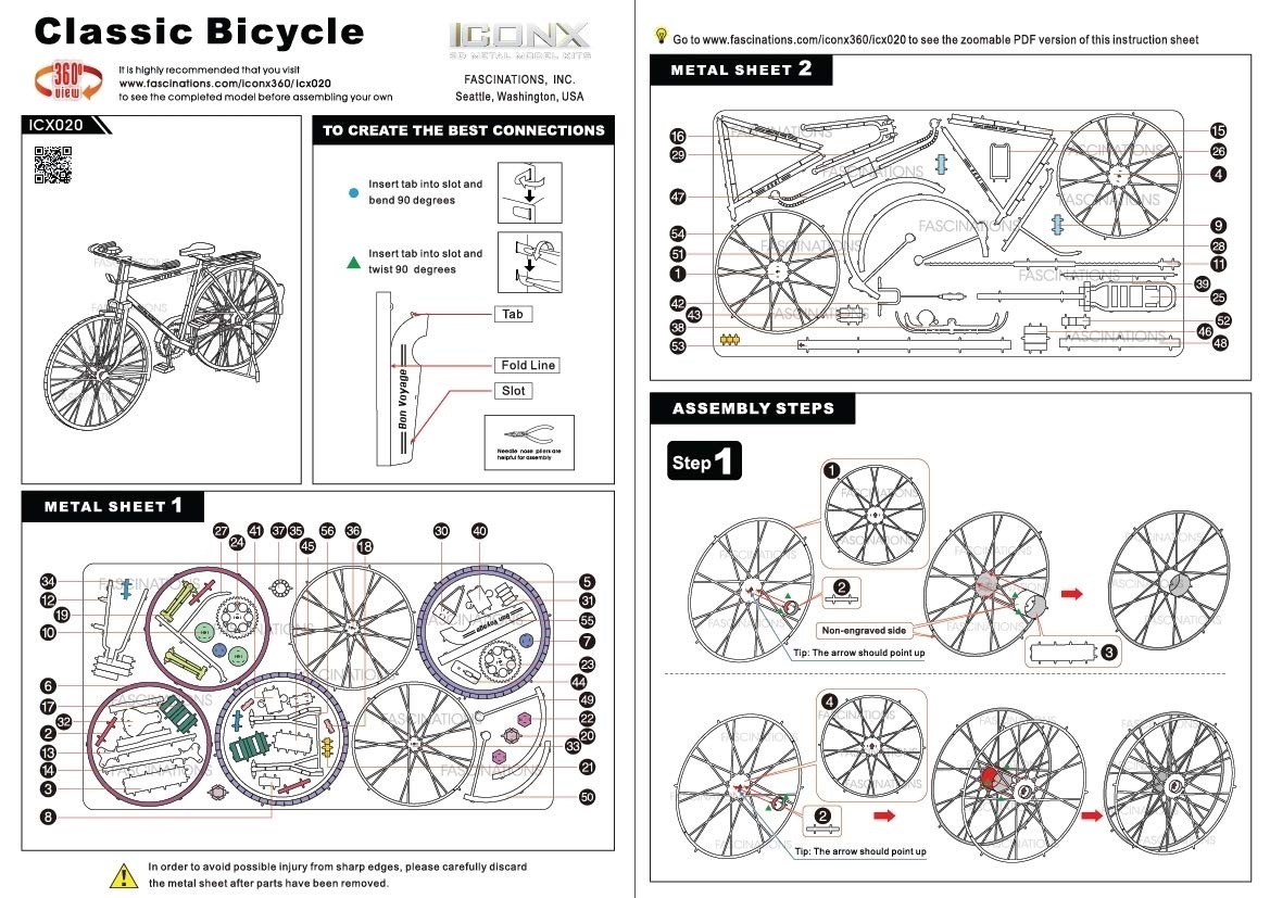 Fascinations Metal Earth Premium Series Classic Bicycle 3D Metal Model Kit