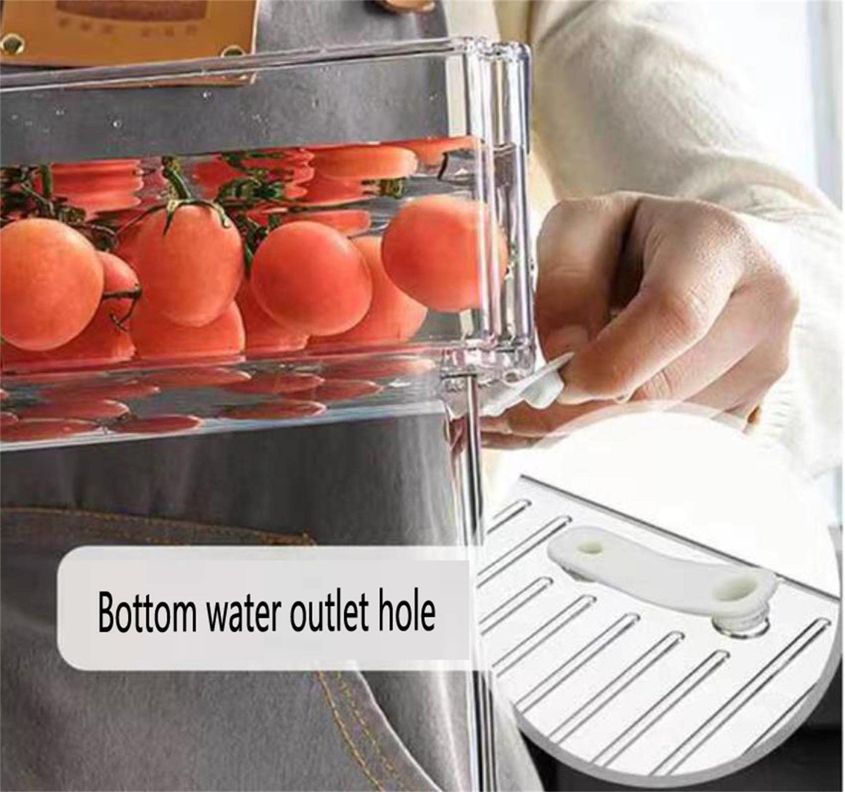 Yustuf 10-pack Clear Stackable Refrigerator Organizer Bins with 4 liners, Plastic Pantry Organization and Storage Bins with lids Vegetable Fruit Storage Containers for Fridge