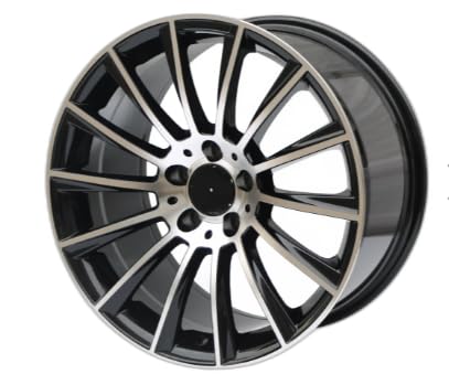 NEW 18x8.5 BLACK MACHINED FACE S63 AMG STYLE WHEELS RIMS FITS MERCEDES BENZ BOLT PATTERN 5x112 ONE WHEEL (1)