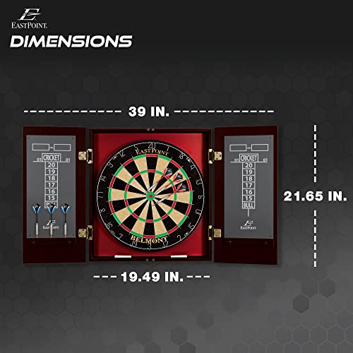 EastPoint Sports Belmont Bristle Dartboard and Cabinet Set - Features Easy Assembly - Complete with All Accessories