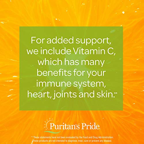 Puritan's Pride Vitamin C with Bioflavonoids for Immune System Support & Skin Health Capsules