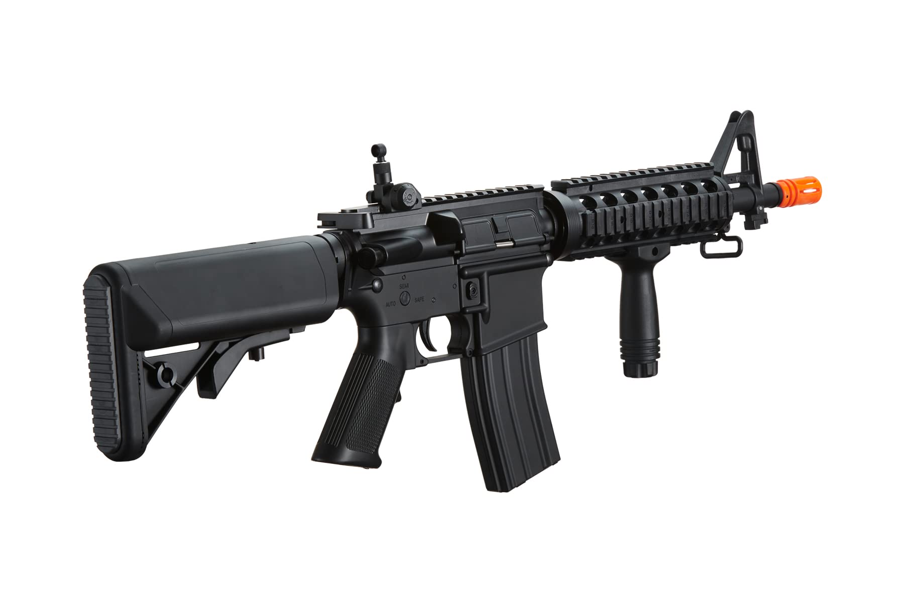 Lancer Tactical RAS CQB MK18 Airsoft AEG Piactinny Rifle w/Nimh Battery & Charger, 1000 Rounds 0.20g 6mm BBS (Color: Black)