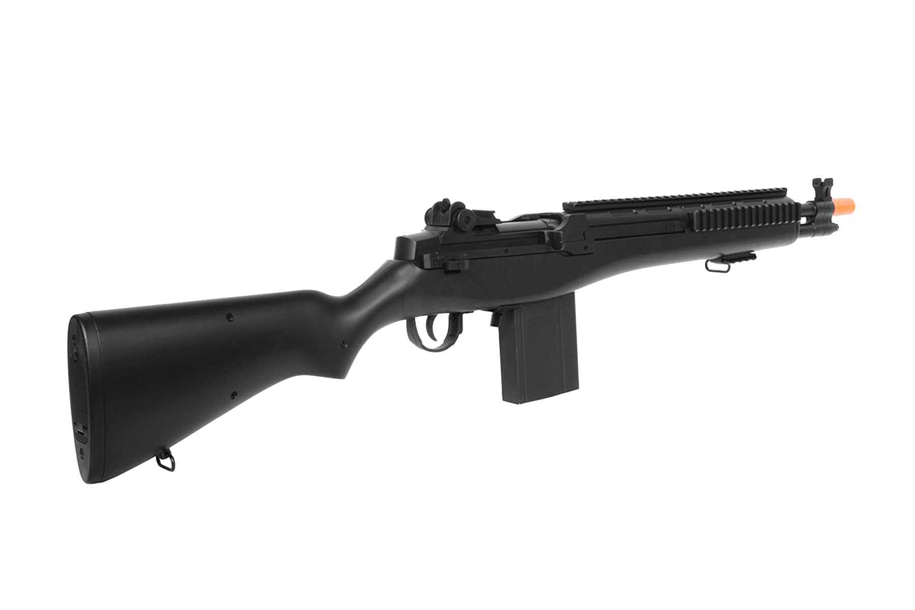 Golden Ball & DE Airsoft M14 Carbine RIS Fully Automatic Electric AEG Rifle w/Rail System (Battery & Charger Included)