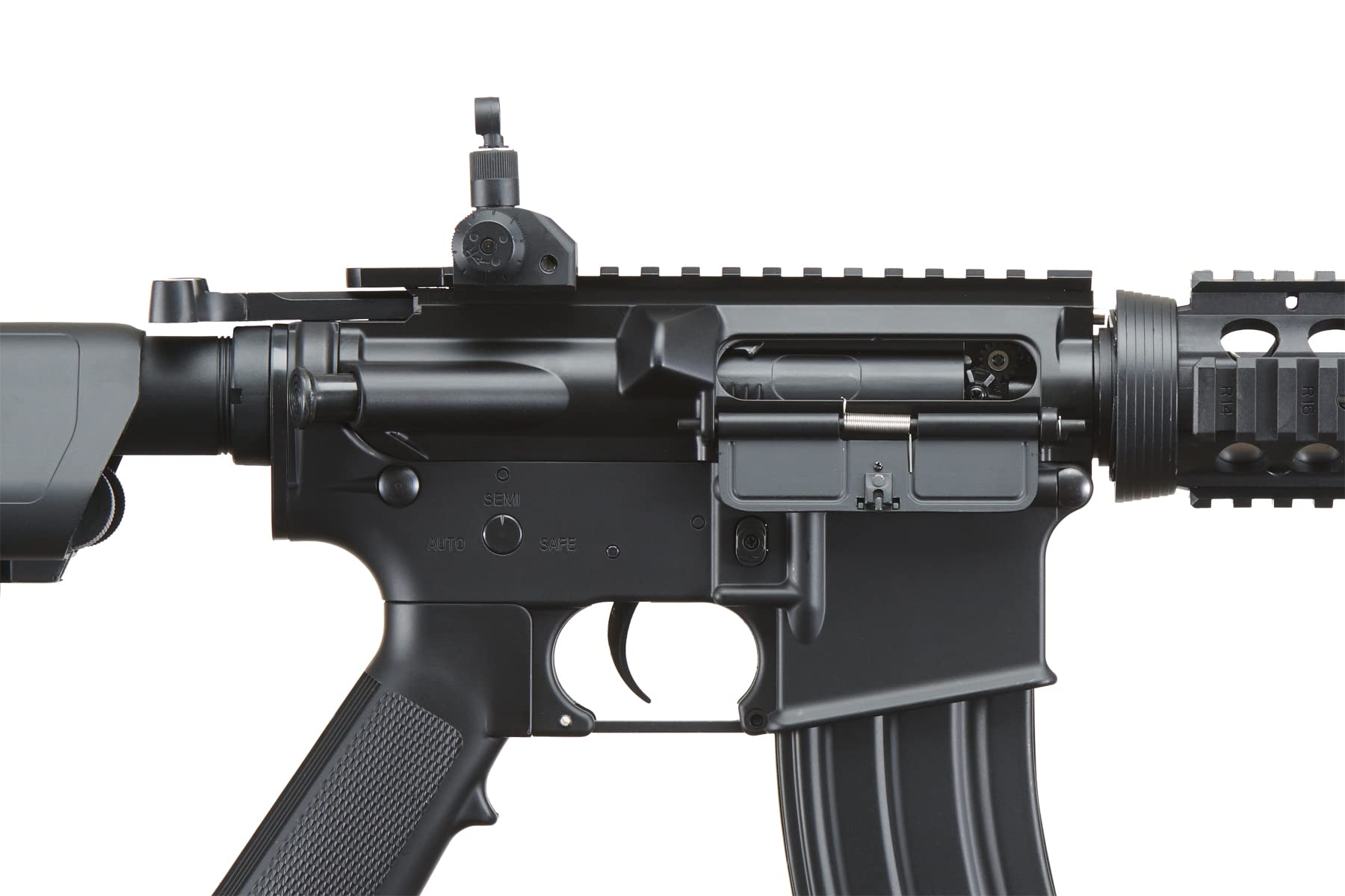 Lancer Tactical RAS CQB MK18 Airsoft AEG Piactinny Rifle w/Nimh Battery & Charger, 1000 Rounds 0.20g 6mm BBS (Color: Black)