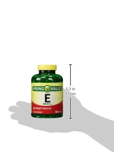 Spring Valley E Vitamin Dietary Supplement, Softgels, 500 ct