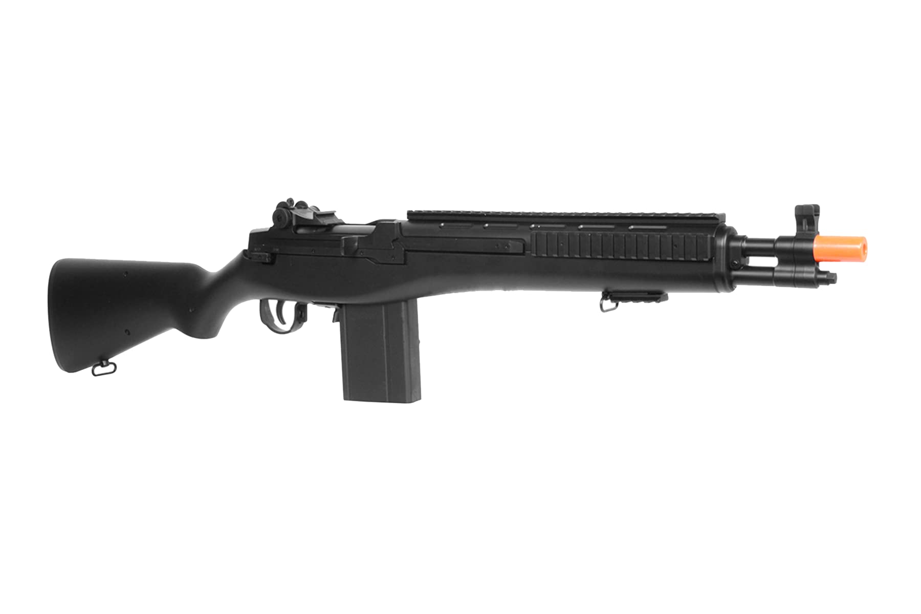 Golden Ball & DE Airsoft M14 Carbine RIS Fully Automatic Electric AEG Rifle w/Rail System (Battery & Charger Included)