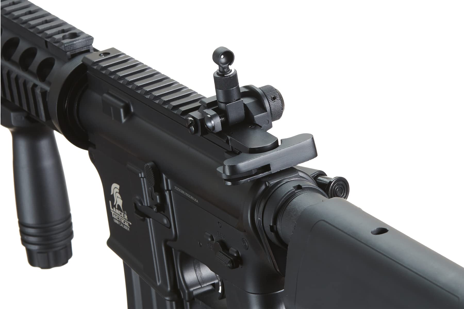 Lancer Tactical RAS CQB MK18 Airsoft AEG Piactinny Rifle w/Nimh Battery & Charger, 1000 Rounds 0.20g 6mm BBS (Color: Black)