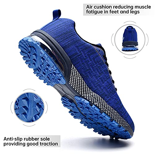 QAUPPE Mens Air Running Shoes Athletic Trail Tennis Sneaker (Blue US 7 D(M)…