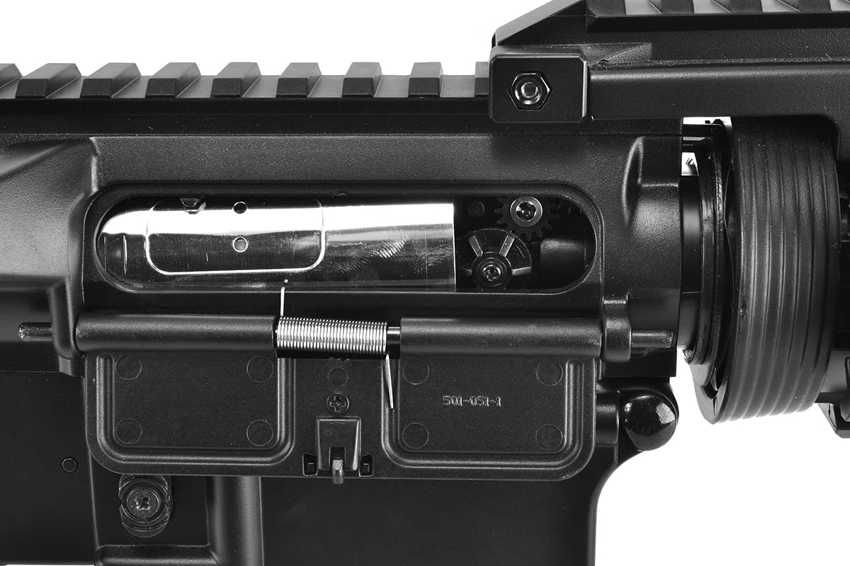 Lancer Tactical RAS CQB MK18 Airsoft AEG Piactinny Rifle w/Nimh Battery & Charger, 1000 Rounds 0.20g 6mm BBS (Color: Black)