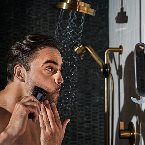MANSCAPED® The Beard Hedger™ Premium Precision Men's Beard Trimmer, 20 Length Adjustable Blade Wheel, Stainless Steel T-Blade for Precision Facial Hair Trimming, Cordless Waterproof Wet/Dry Clipper
