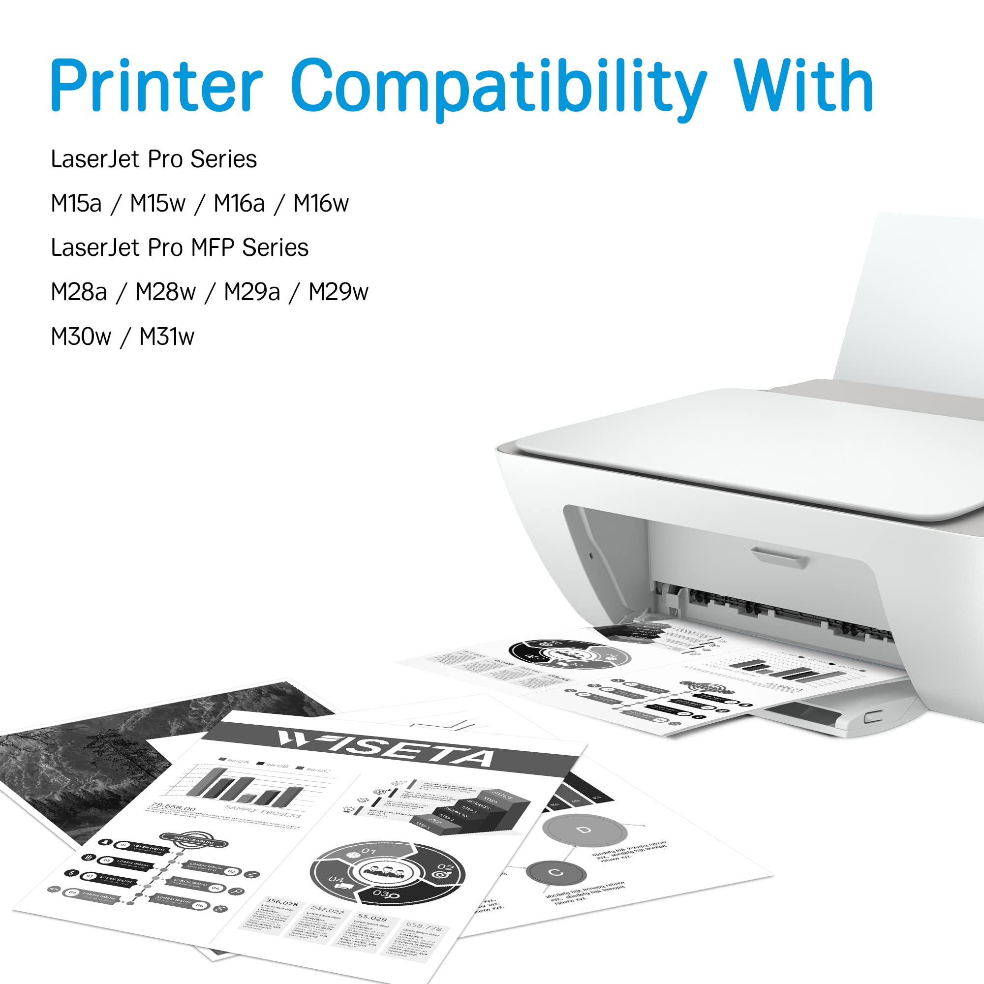 48A Toner Cartridge Black - Compatible CF248A Toner Cartridge Replacement for HP 48A Compatible with Laserjet Pro M15w Toner Laserjet Pro M29w M28w M30w M31w MFP M28a M29a M15a M16w Printer (4 Black)