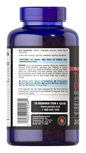 Triple Omega 3-6-9 Fish, Flax and Borage, supports healthy joints B00AZ10SQA White 240 Count (Pack of 1)